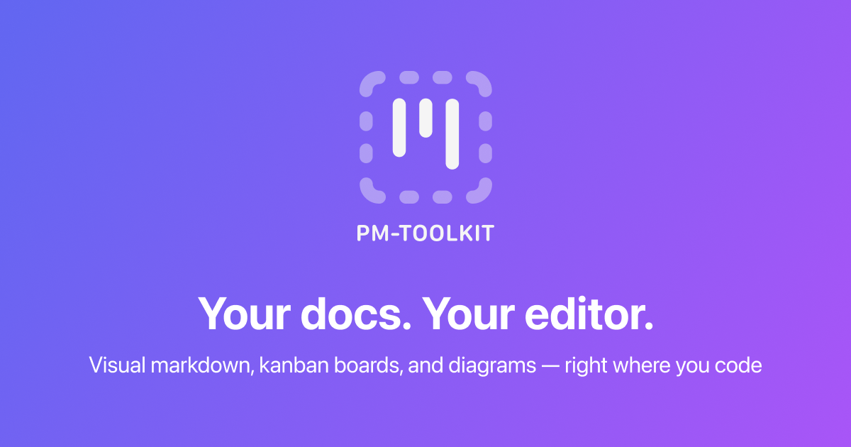 PM Toolkit - Visual Markdown Editor for Cursor